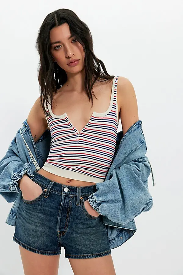 Free People Striped Simply Soft Cami - Peri