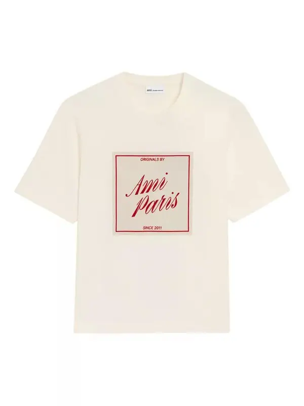 AMI Paris Heritage Print T-shirt - Neutrals