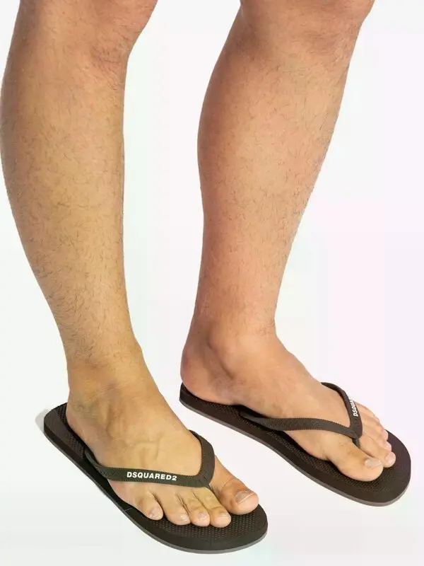 Dsquared2 Logo-print Flip-flops - Brown