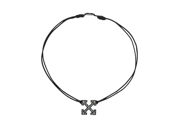 Off-White Crystal Arrow Choker - Black