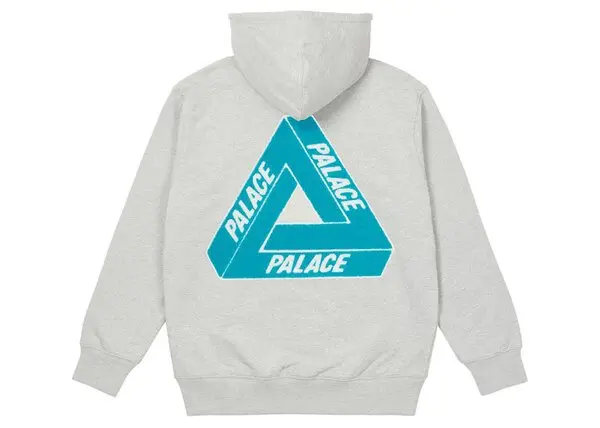 PALACE Trichenille Hood - Light Grey Marl