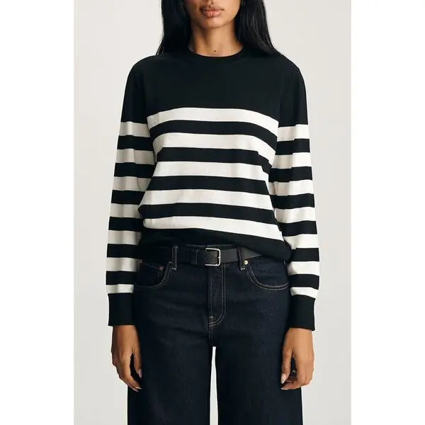 MAVI Stripe Wool Crewneck Sweater