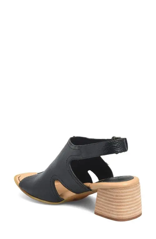BØRN Swinton Ankle Strap Sandal - Black Leather