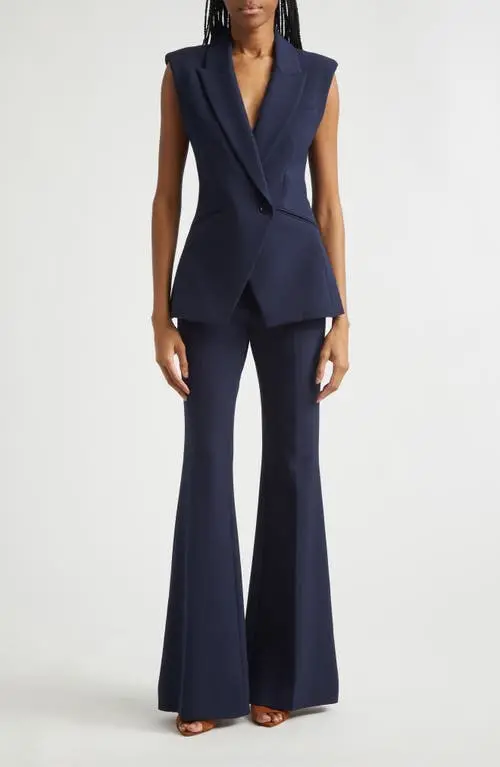 Veronica Beard Arden High-waist Flare Leg Pants - Navy
