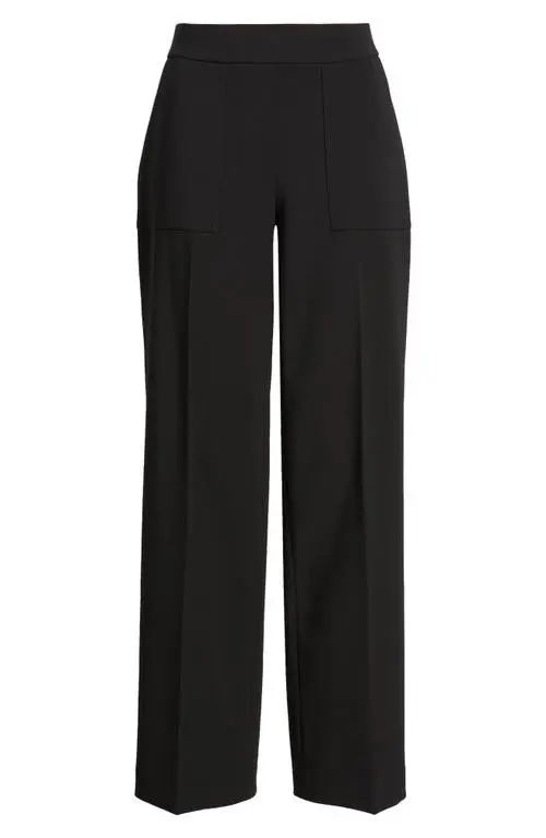 Anne Klein Pull-on Wide Leg Pants - Anne Black
