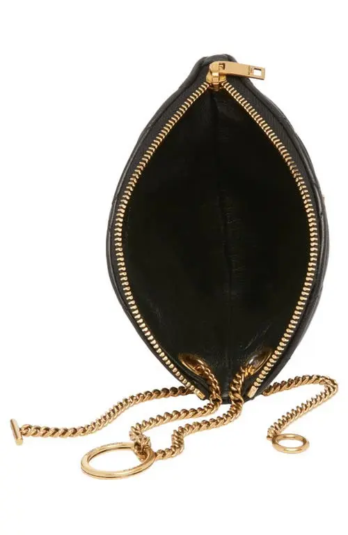 Saint Laurent Sade Quilted Leather Triangle Coin Purse