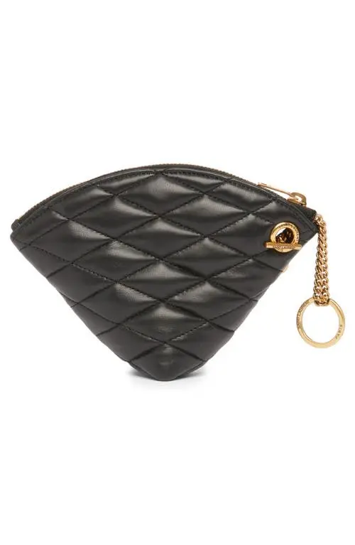 Saint Laurent Sade Quilted Leather Triangle Coin Purse