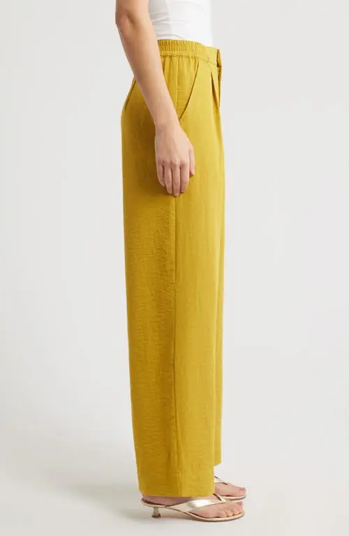 CITY BLUES Pleated Wide Leg Pants