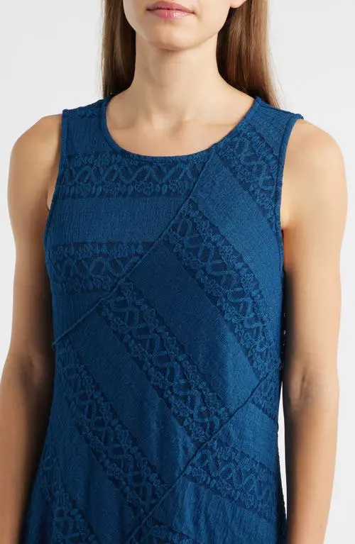 CITY BLUES Lace Sleeveless Maxi Dress - Blue Opal