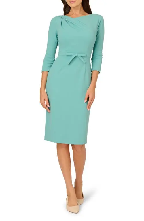 Adrianna Papell Drape Neck Sheath Dress