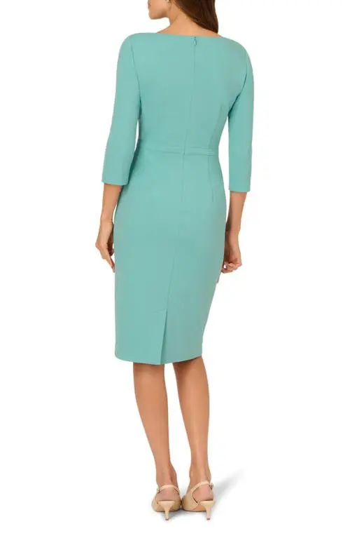 Adrianna Papell Drape Neck Sheath Dress
