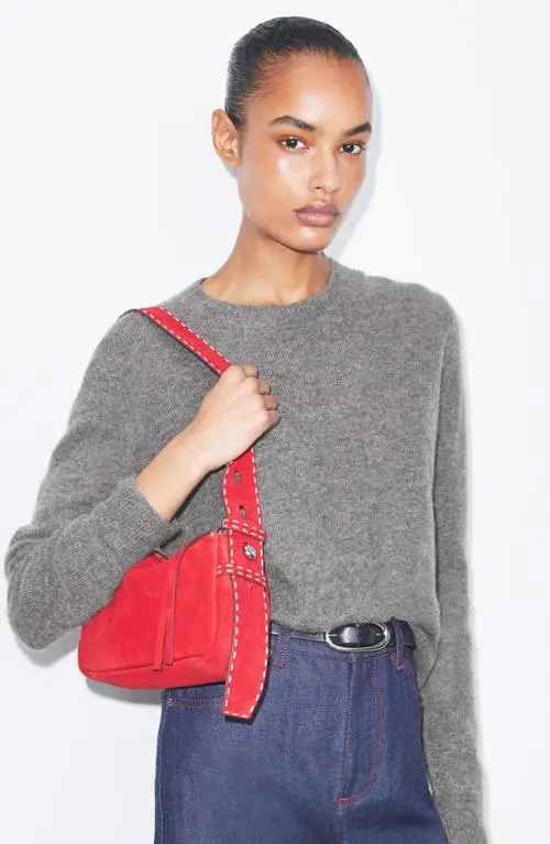 Tory Burch Romy Small Suede Shoulder Bag