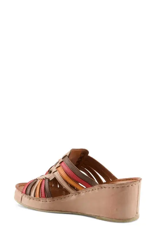 SPRING STEP SHOES Nokiah Platform Wedge Sandal - Blush Multi