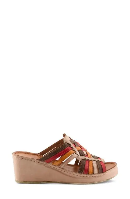SPRING STEP SHOES Nokiah Platform Wedge Sandal - Blush Multi