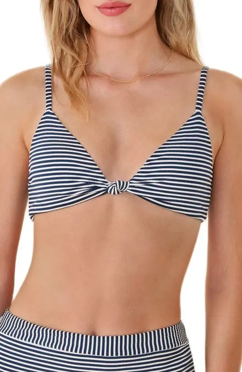 ANDIE The Santorini Knotted Bikini Top - Cadet