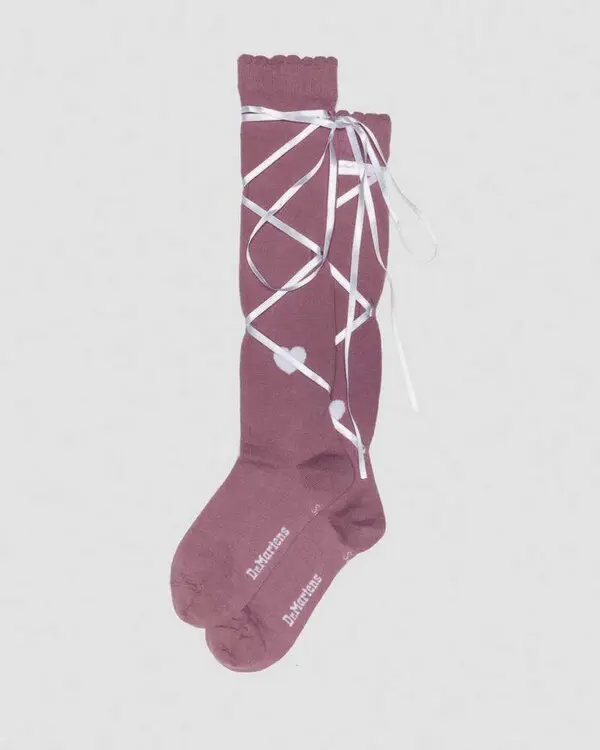 Dr. Martens Lace-up Organic Cotton Blend Socks - White