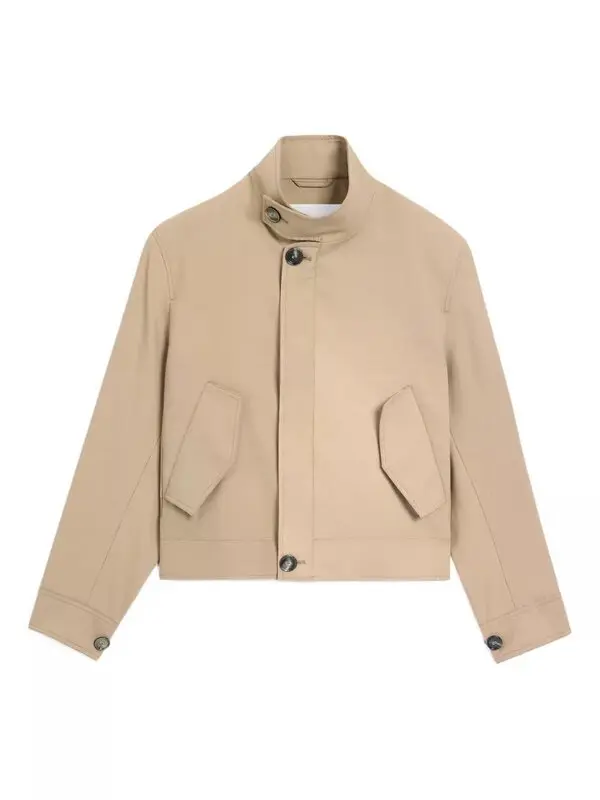 AMI Paris Wool Harrington Jacket With High Collar