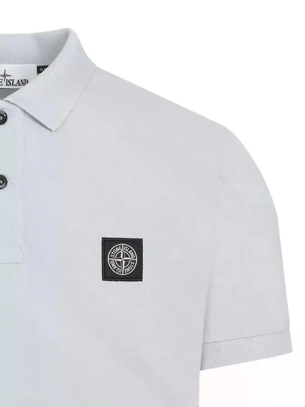 Stone Island Logo-patch Polo Shirt - Blue