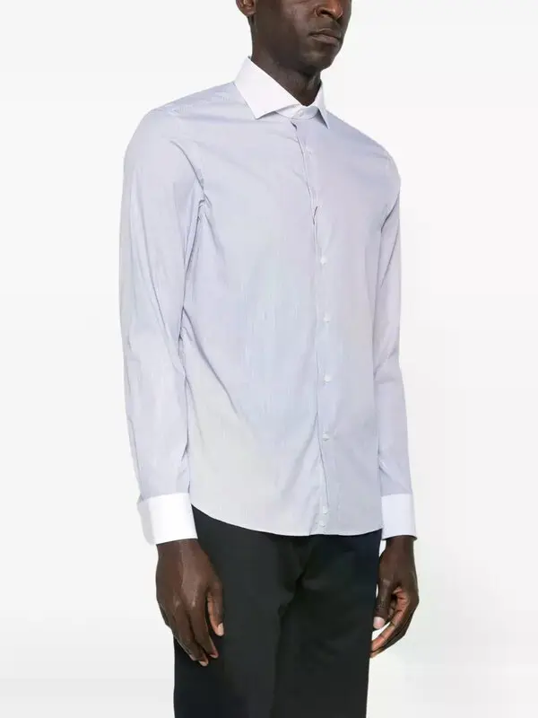 Canali Striped Shirt - Blue
