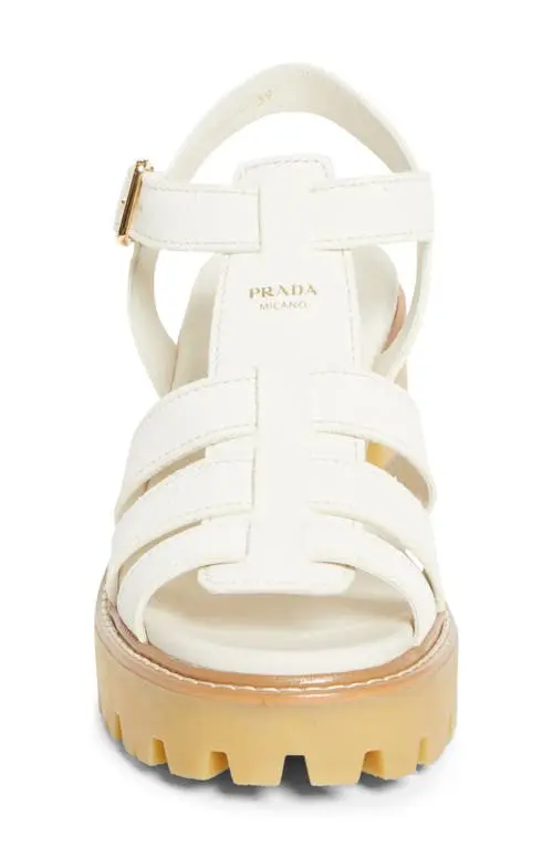 Prada Stride Platform Sandal - Avorio