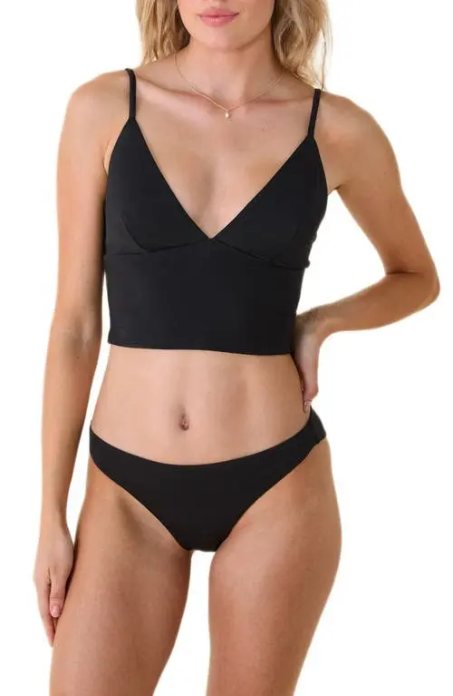 ANDIE Lanikai Crop Tankini Top - Black