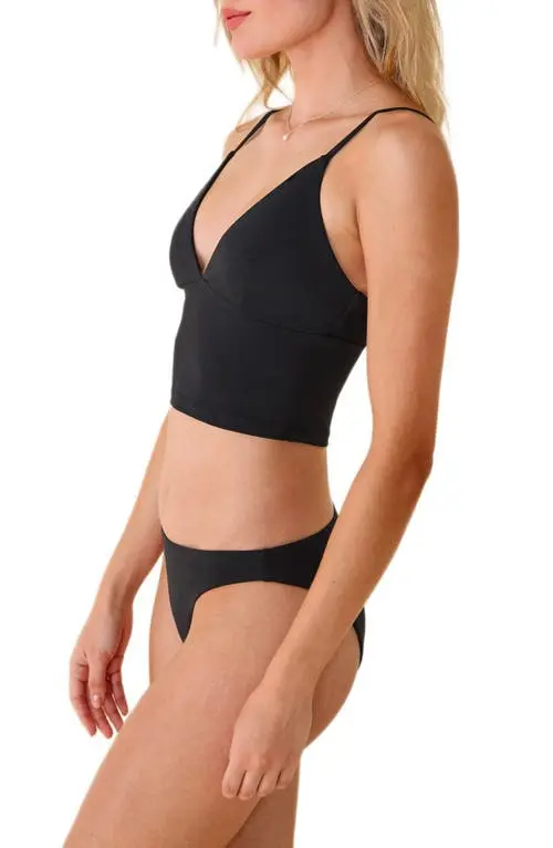 ANDIE Lanikai Crop Tankini Top - Black