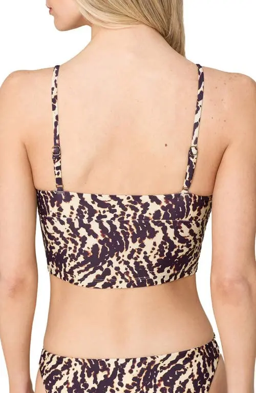 ANDIE Lanikai Crop Tankini Top - Spotted Leopard