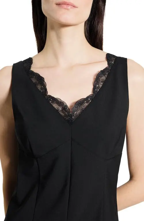 Theory Lace Trim Virgin Wool Blend Top