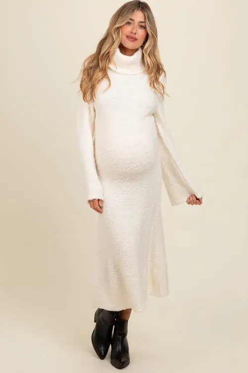 PINKBLUSH Turtleneck Bell Sleeve Sweater Dress