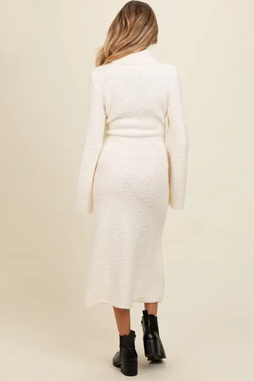 PINKBLUSH Turtleneck Bell Sleeve Sweater Dress