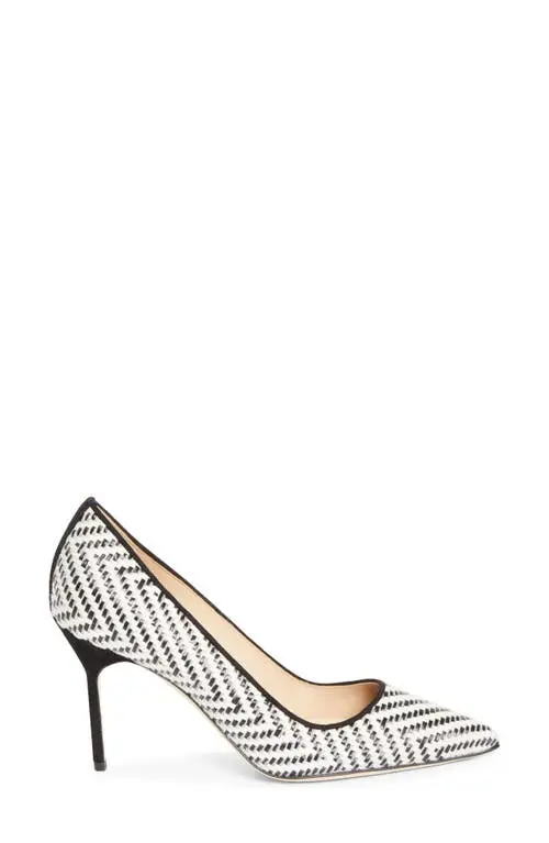 Manolo Blahnik Bb Pointed Toe Raffia Pump