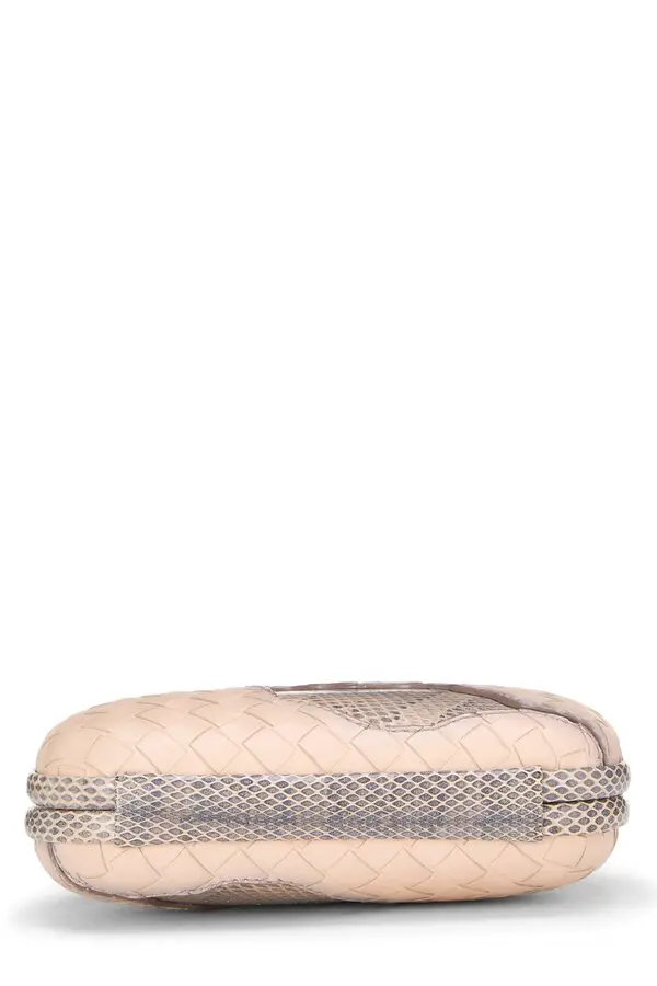 Bottega Veneta Intrecciato Python Clutch