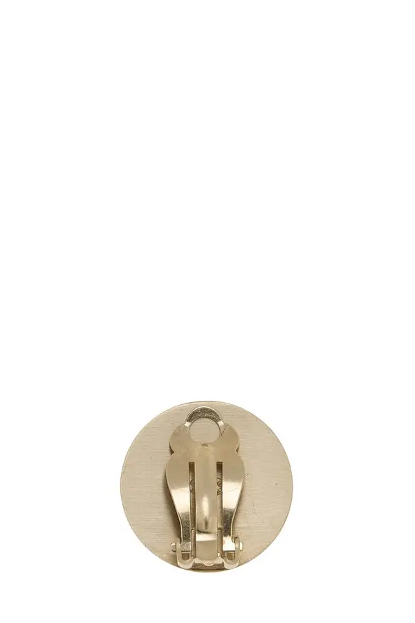 Chanel Vintage Acrylic 'cc' Clip-on Earrings