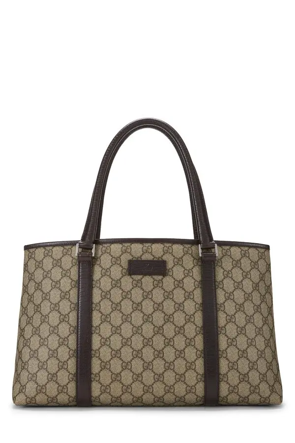 Gucci Gg Supreme Tote - Beige