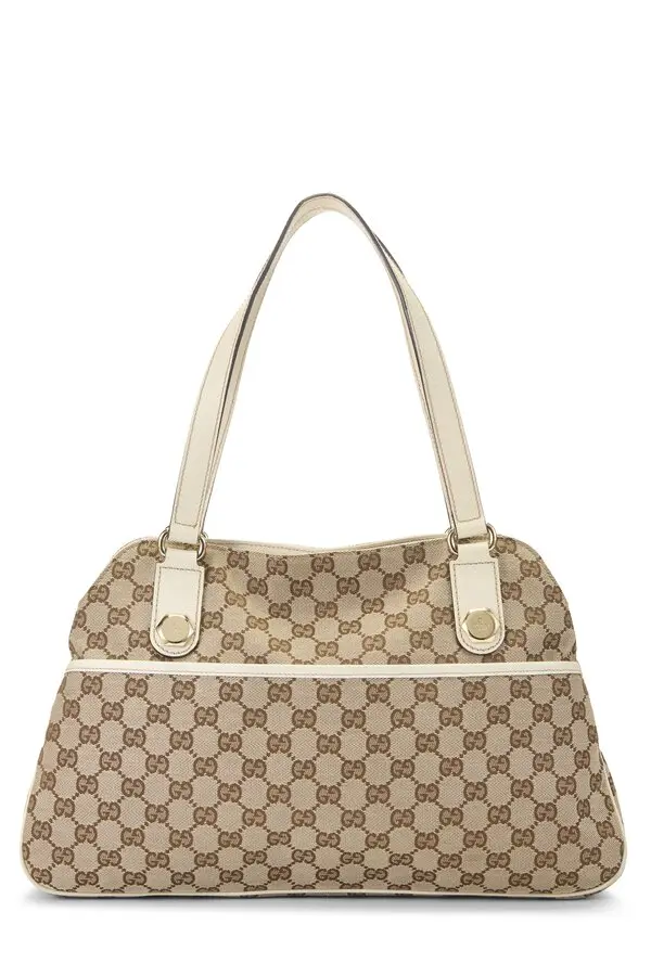 Gucci Original Gg Canvas Charmy Pocket Tote