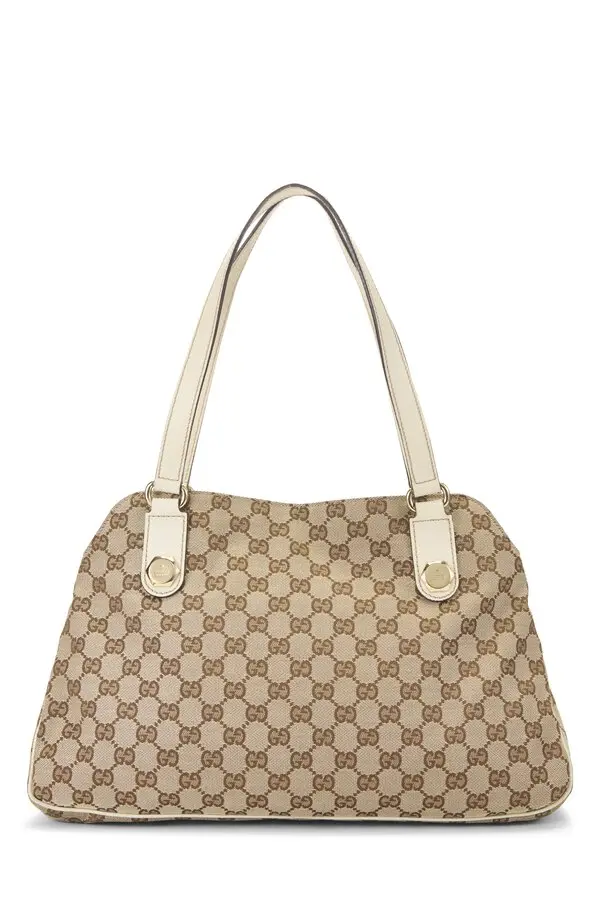 Gucci Original Gg Canvas Charmy Pocket Tote