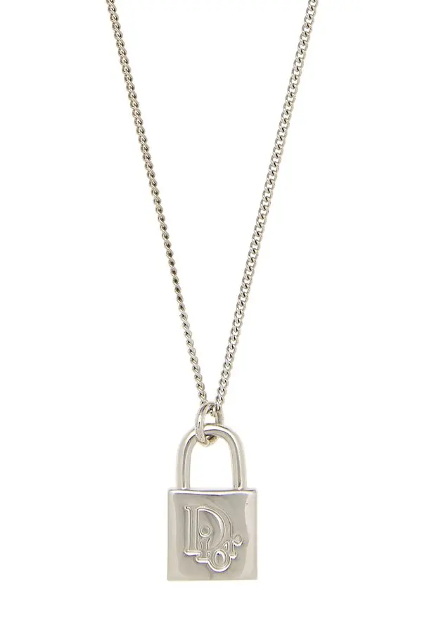 Dior Logo Padlock Necklace