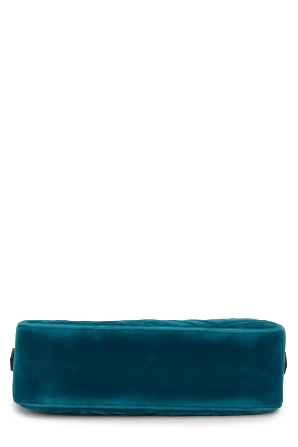 Gucci Velvet Gg Marmont Shoulder Bag - Blue