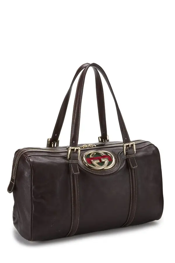 Gucci Leather Britt Boston Bag