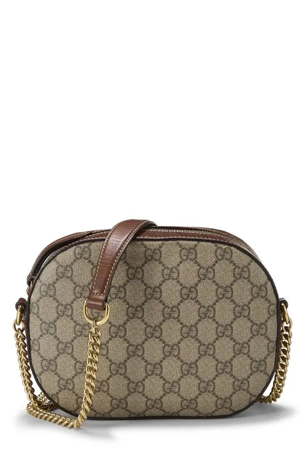 Gucci Original Gg Supreme Canvas Chain Crossbody - Brown