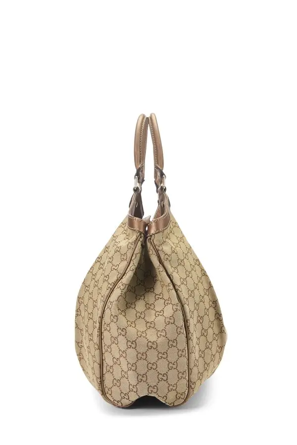 Gucci Original Gg Canvas Lurex Sukey Tote