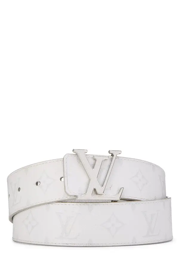 LOUIS VUITTON Taigarama Initiales Reversible Belt 85 - White