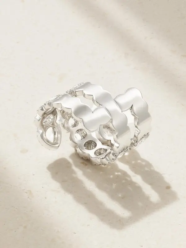 DAVID MORRIS 18-karat White Diamond Ring