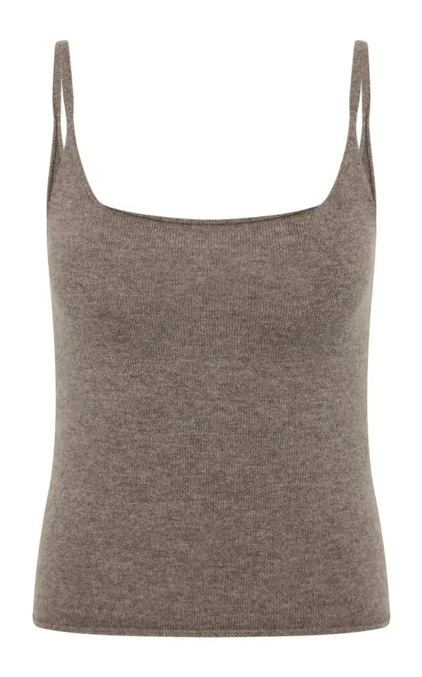 ST. AGNI Slim Wool-cashmere Tank Top - Grey