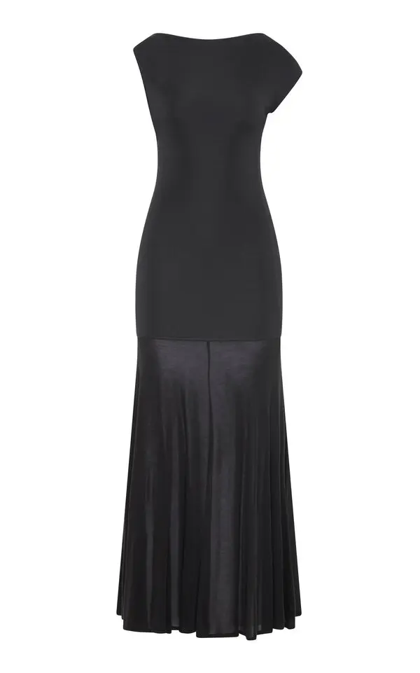 ST. AGNI Circle Hem Maxi Dress - Grey
