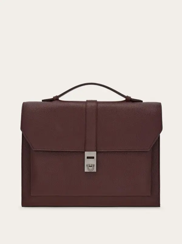 FERRAGAMO Hug Buckle Briefcase - Red