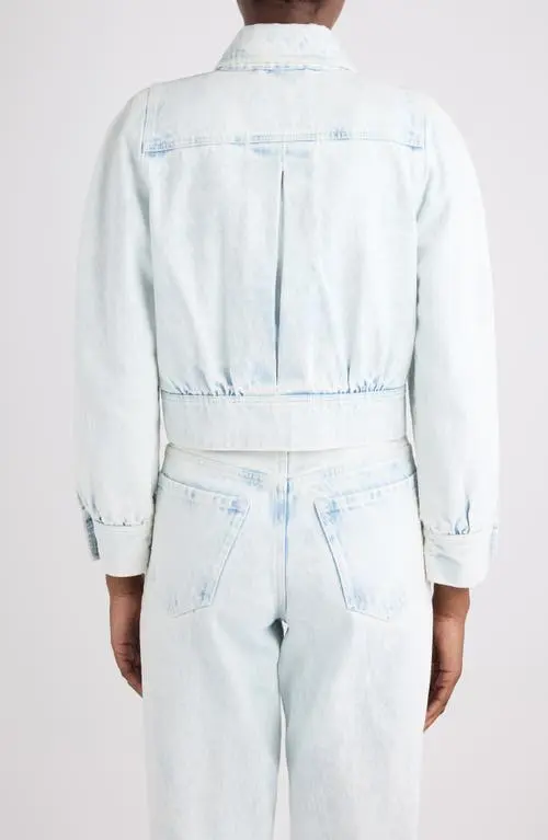 Dries Van Noten Extreme Bleach Heavyweight Denim Jacket - Pale Blue
