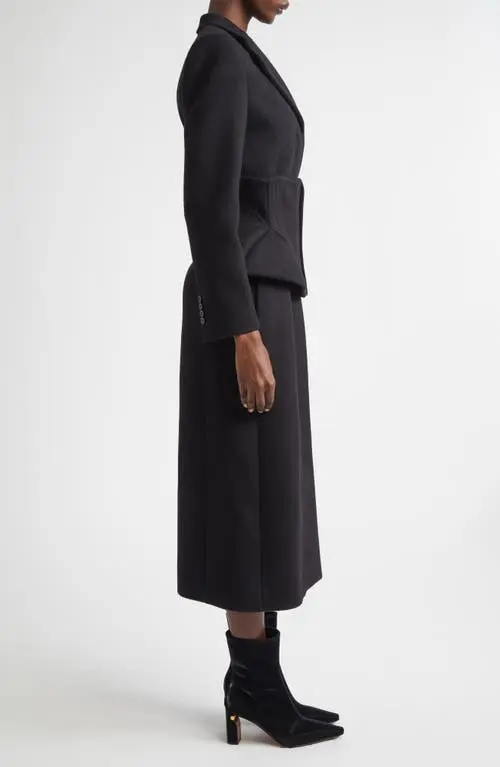 Alexander McQueen Long Cashmere & Wool Corset Coat