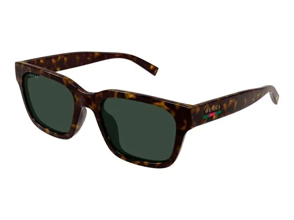 Gucci Square Frame Havana Sunglasses - Havana Havana Green/green (gg1857sk/002)