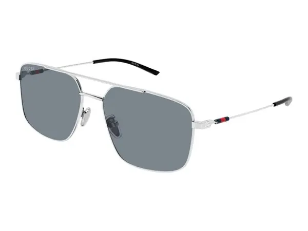 Gucci Square Sunglasses - Silver Silver Grey/grey (gg2096sa/003)